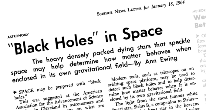 50 years later, it’s hard to say who named black holes | Science News