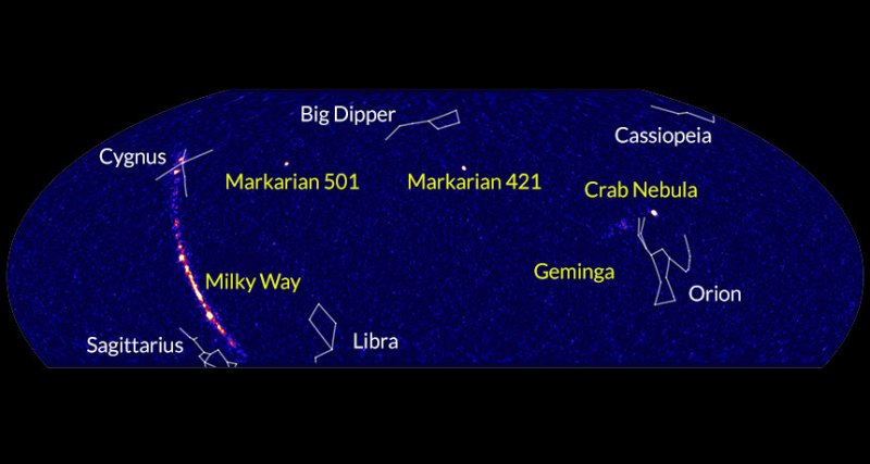New sky map charts previously unknown gamma-ray sources