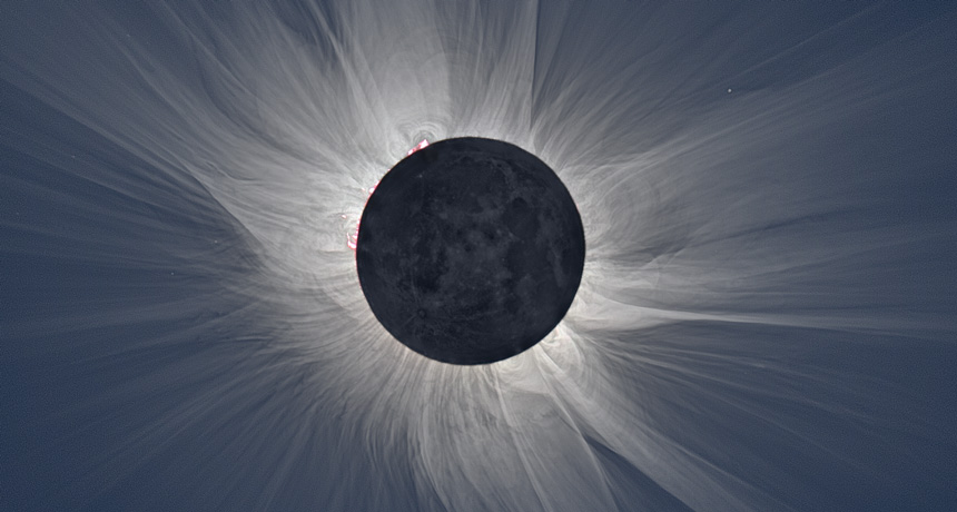 Eclipse watchers catch part of the sun’s surface fleeing to space