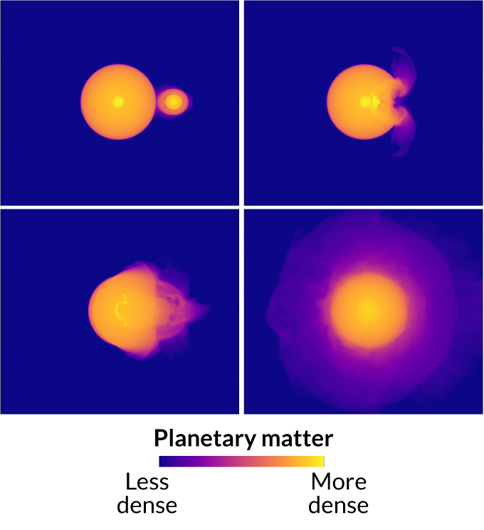 Jupiter’s weird core may have resulted from an early collision ...