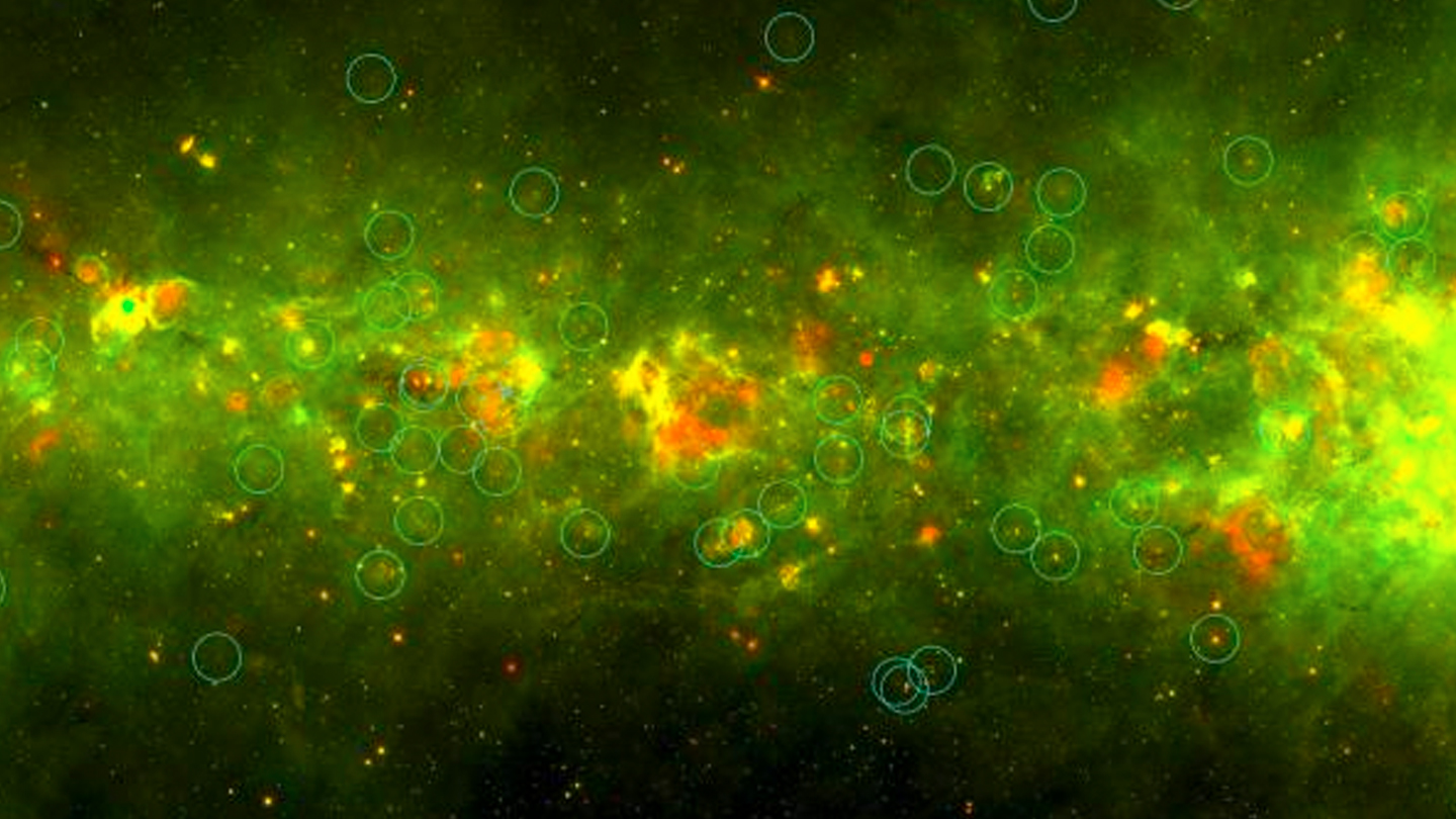 The Milky Way’s mysterious ‘yellowballs’ are clusters of infant stars ...