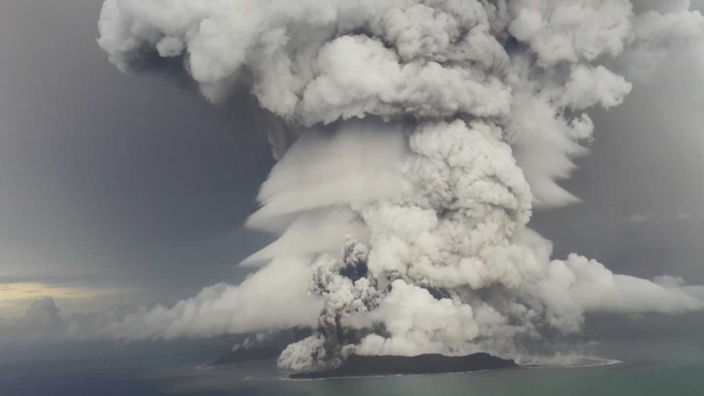 The Hunga Tonga volcano eruption touched space