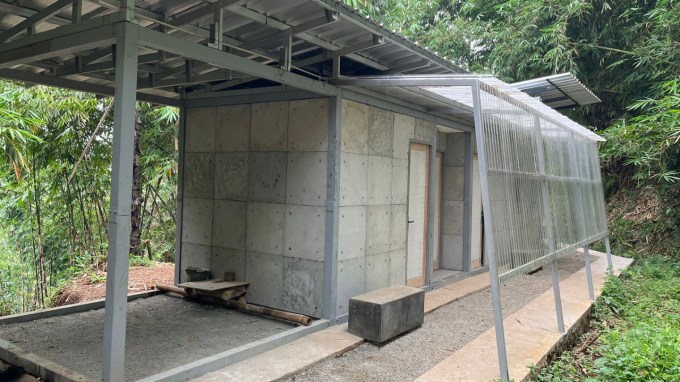 This house was built partly from recycled diapers