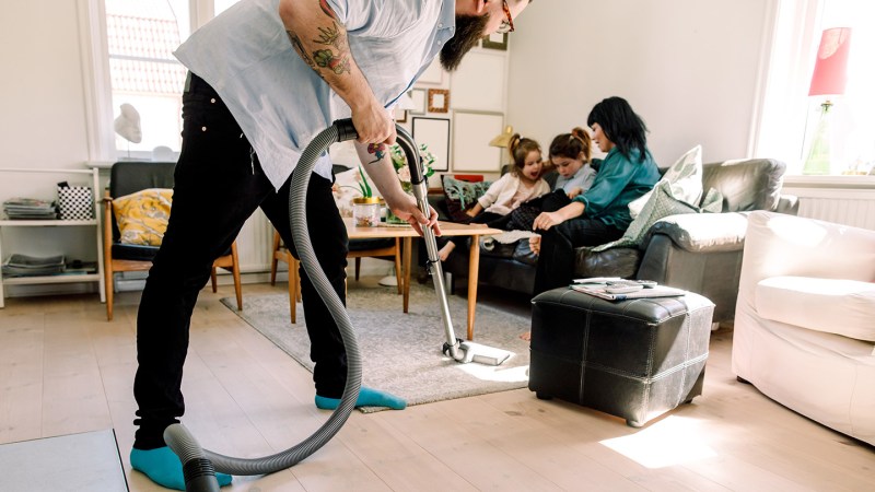 Married men are doing more cleaning and laundry than in the past