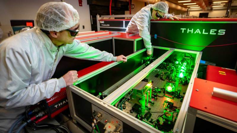Lasers made muon beams, no massive accelerator needed